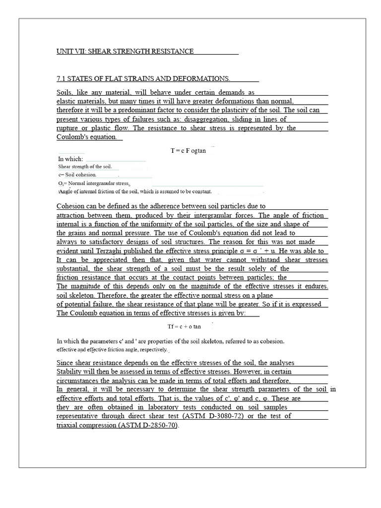Understanding Shear Resistance in Soils | PDF | Strength Of Materials ...