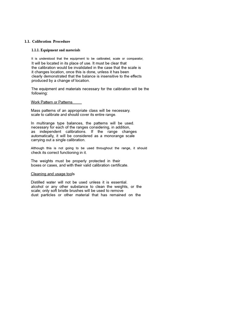 Scale Calibration Procedure Guide | PDF | Calibration | Weighing Scale