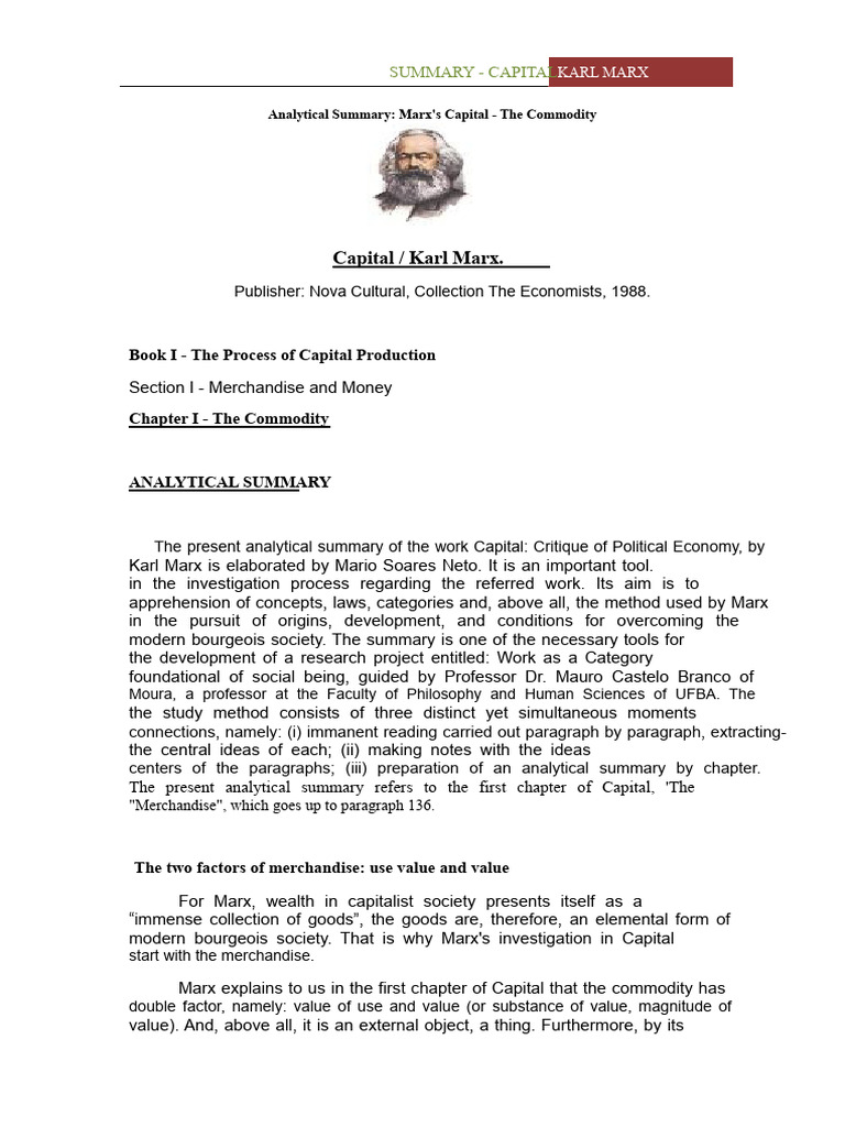 Marx's Capital: The Commodity Explained | PDF | Value (Economics ...