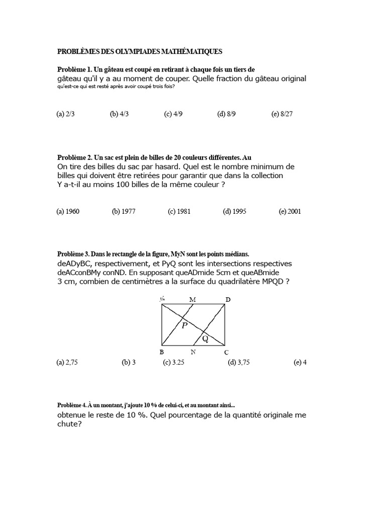 Problèmes de mathématiques aux Olympiades | PDF | Triangle | Cercle