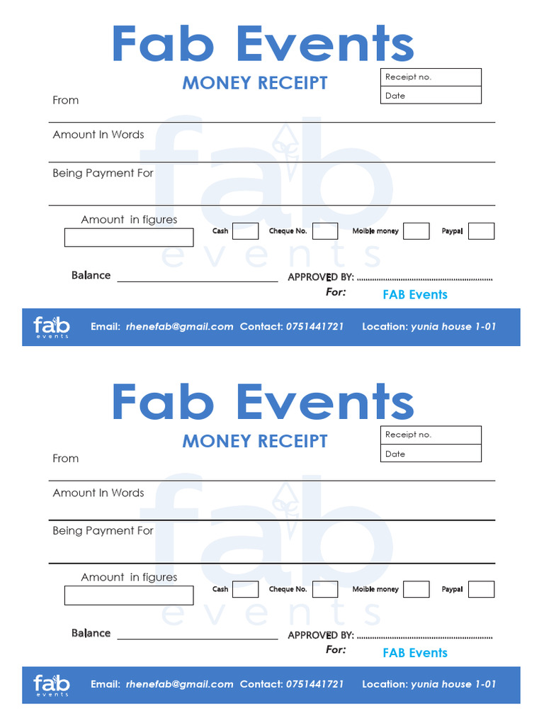 Fab Events Receipt | PDF