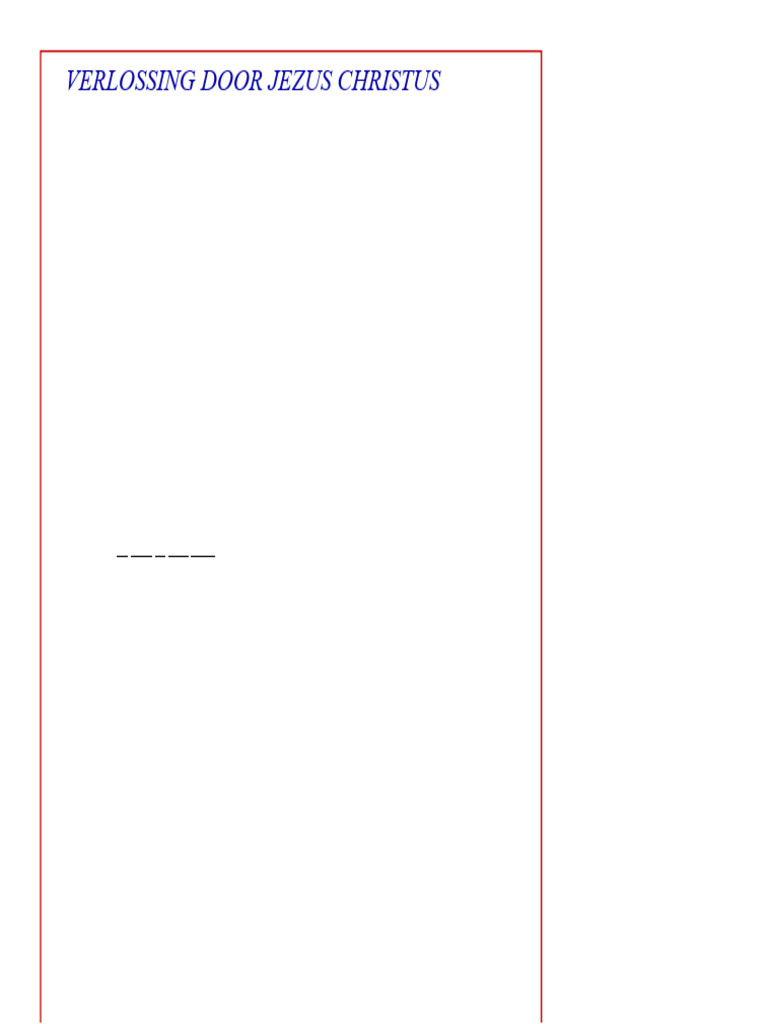 Verlossing PDF | PDF