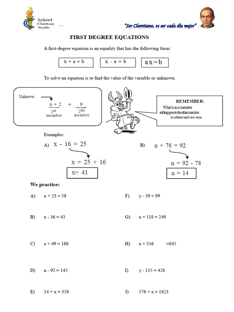 Equations and Inequalities | PDF | Equations | System Of Linear Equations