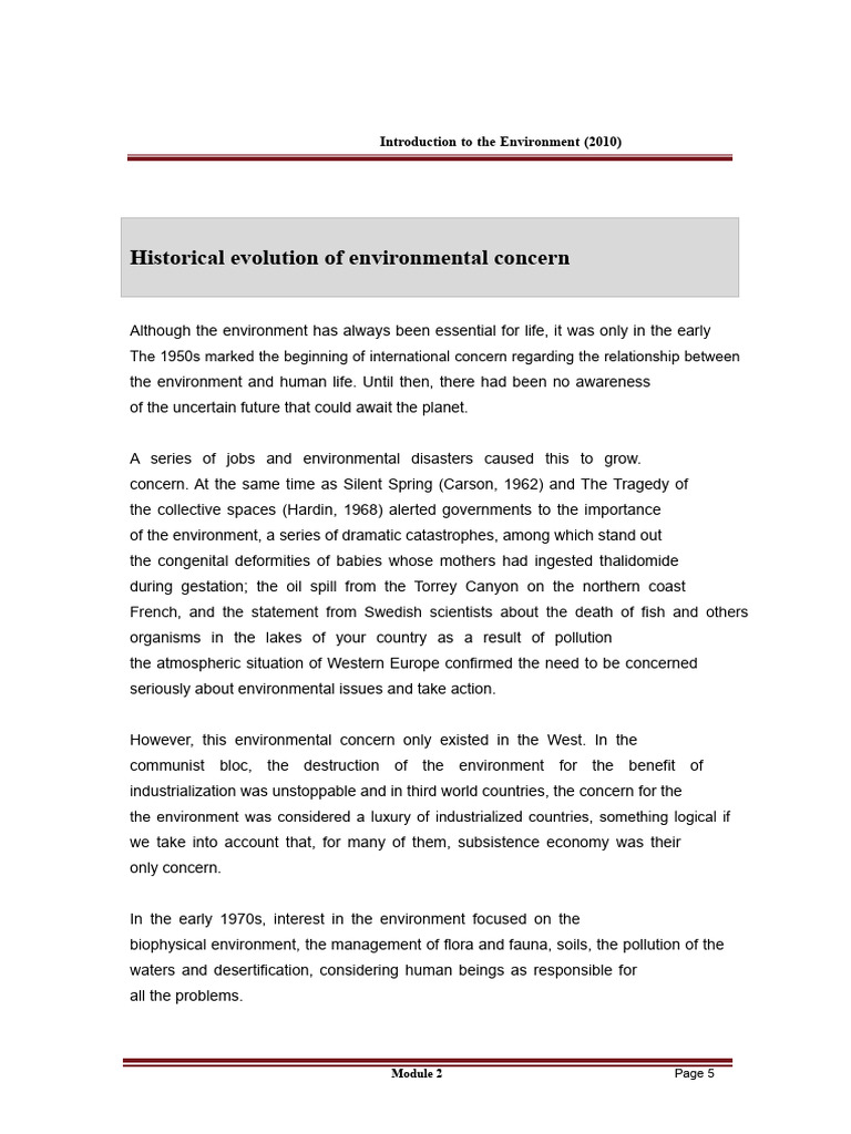 History of Environmental Awareness | PDF | Sustainability | Kyoto Protocol