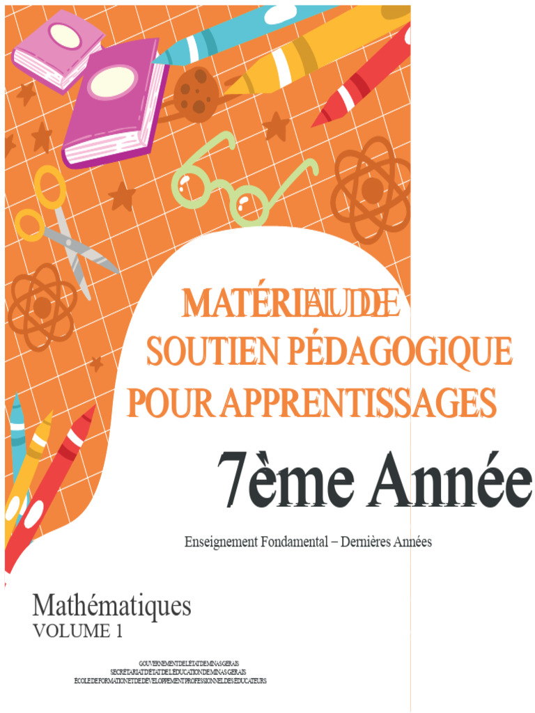 Mathématiques 7e Année : Soutien Pédagogique | PDF | Sahara | Calendrier