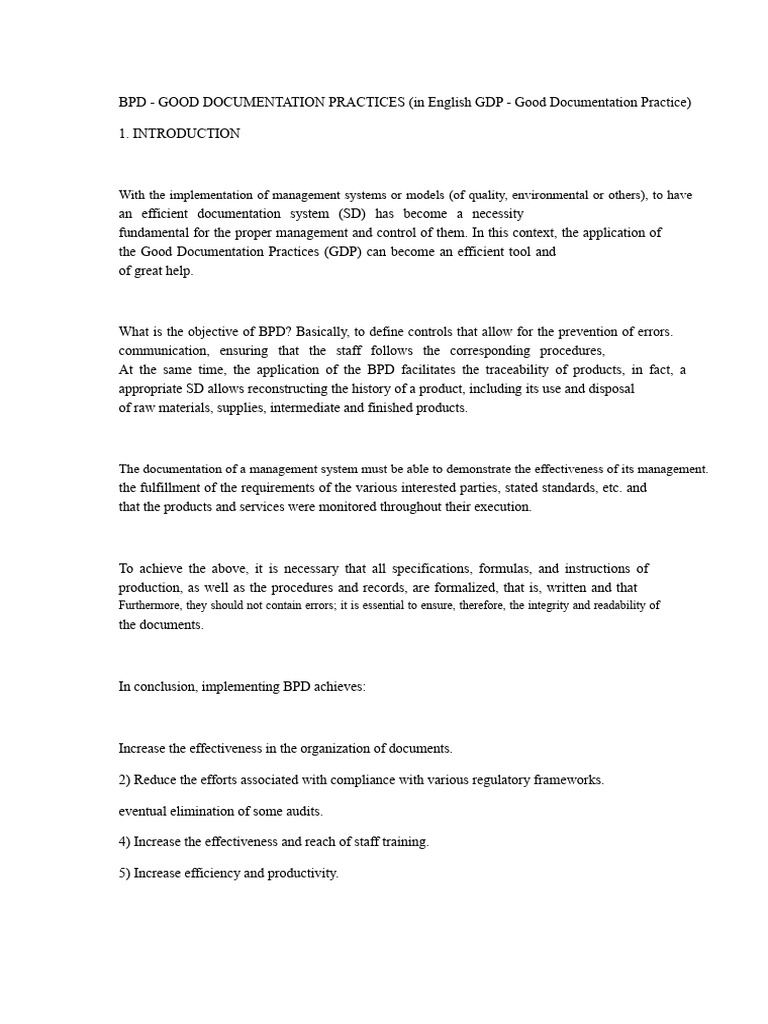 Good Documentation Practices | PDF | Quality Management | Quality ...