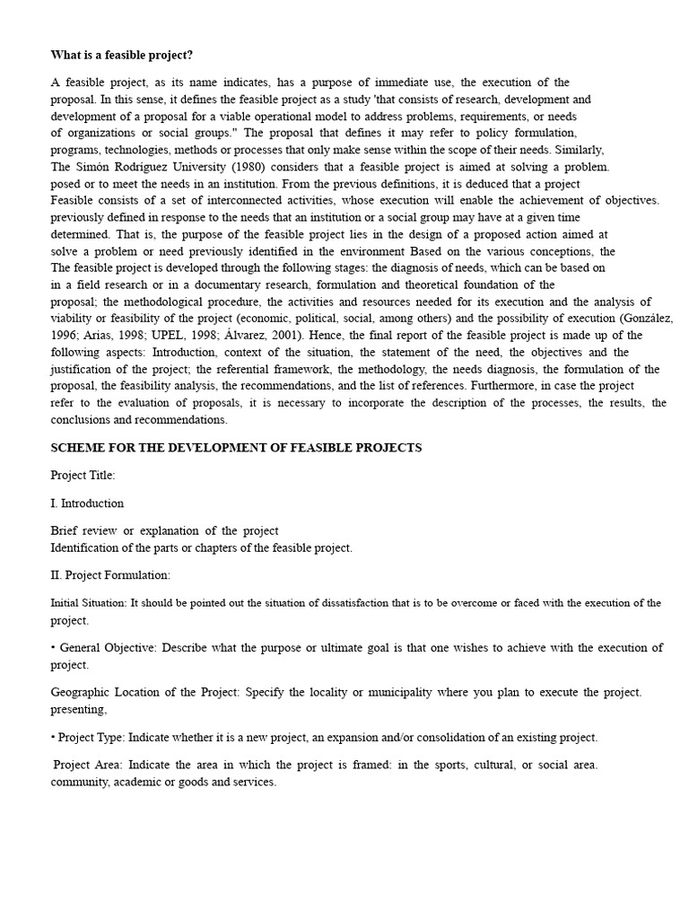 Understanding Feasible Projects: Key Elements | PDF | Sampling ...