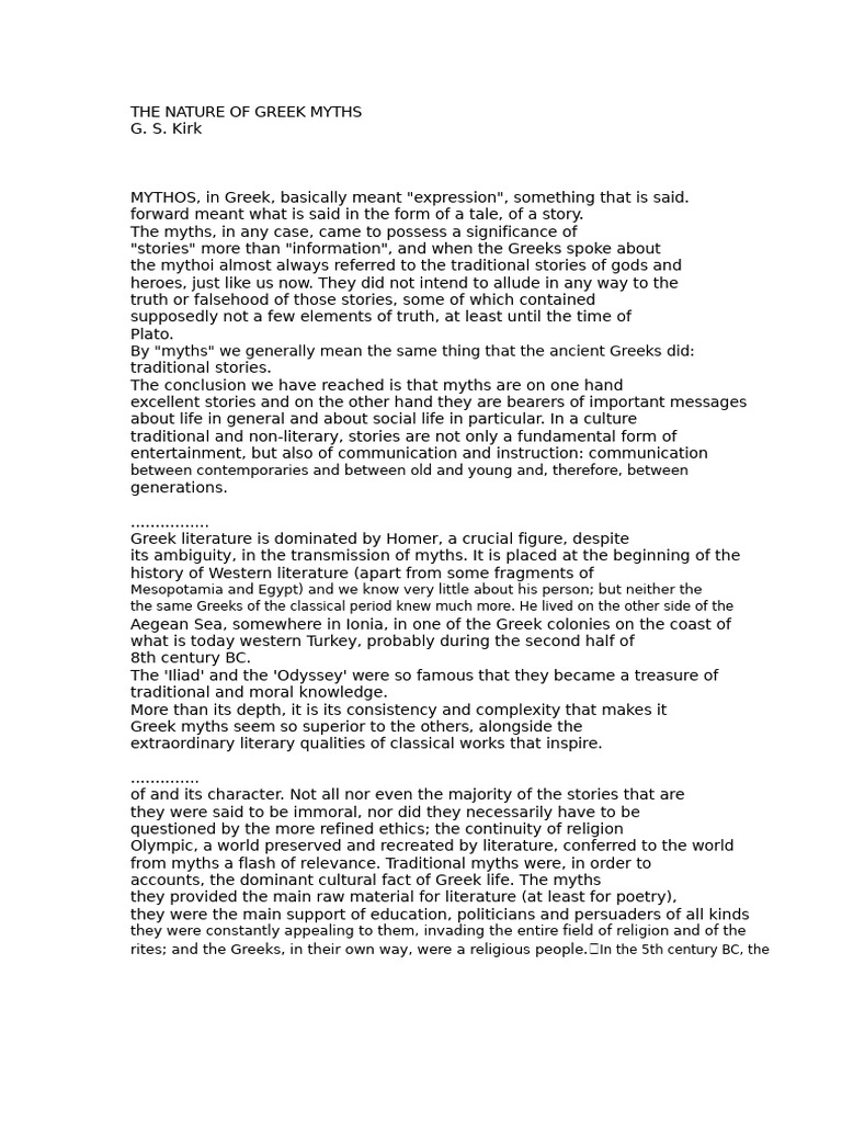 Understanding Greek Myths and Their Impact | PDF | Greek Mythology | Greeks