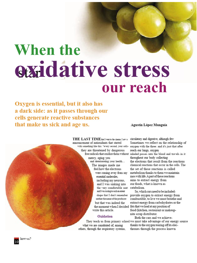 When Oxidative Stress Reaches Us | PDF | Antioxidant | Low Density ...