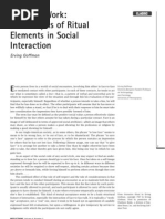 (Sociology) Erving Goffman - On Face-Work - An Analysis of Ritual ...