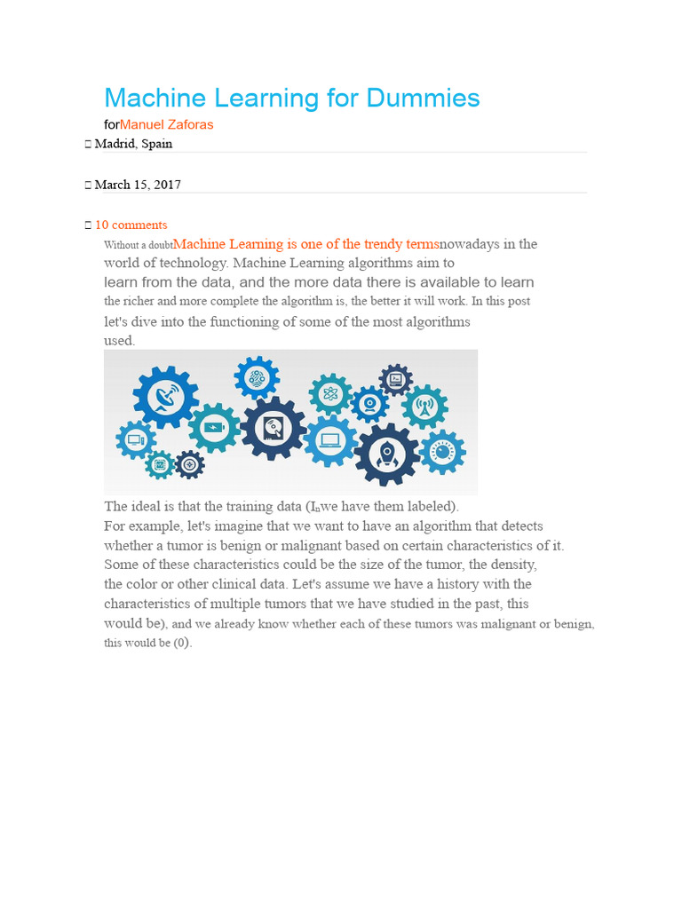 Machine Learning Basics Explained | PDF | Support Vector Machine ...