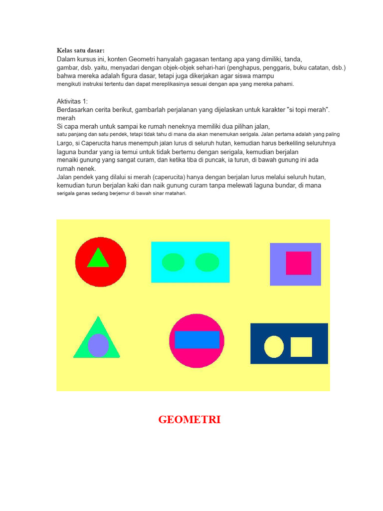 Pertama Dasar Geometri | PDF