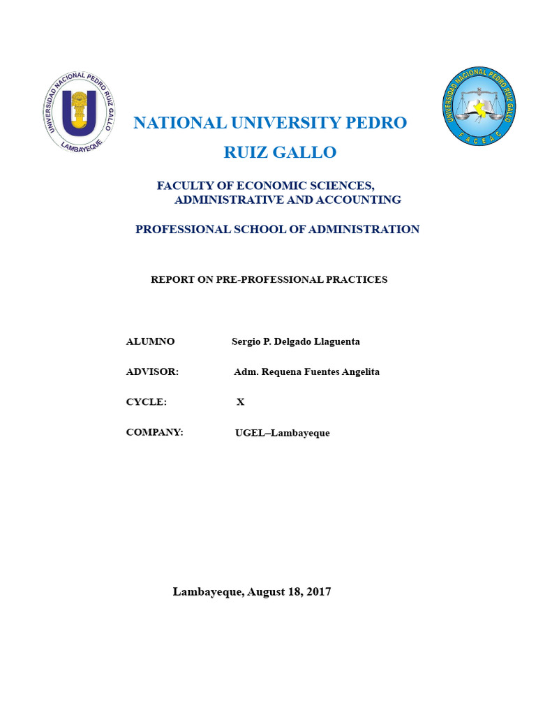 Pre-Professional Internship Report - Ugel Lambayeque Modified | PDF | Literacy | Peru