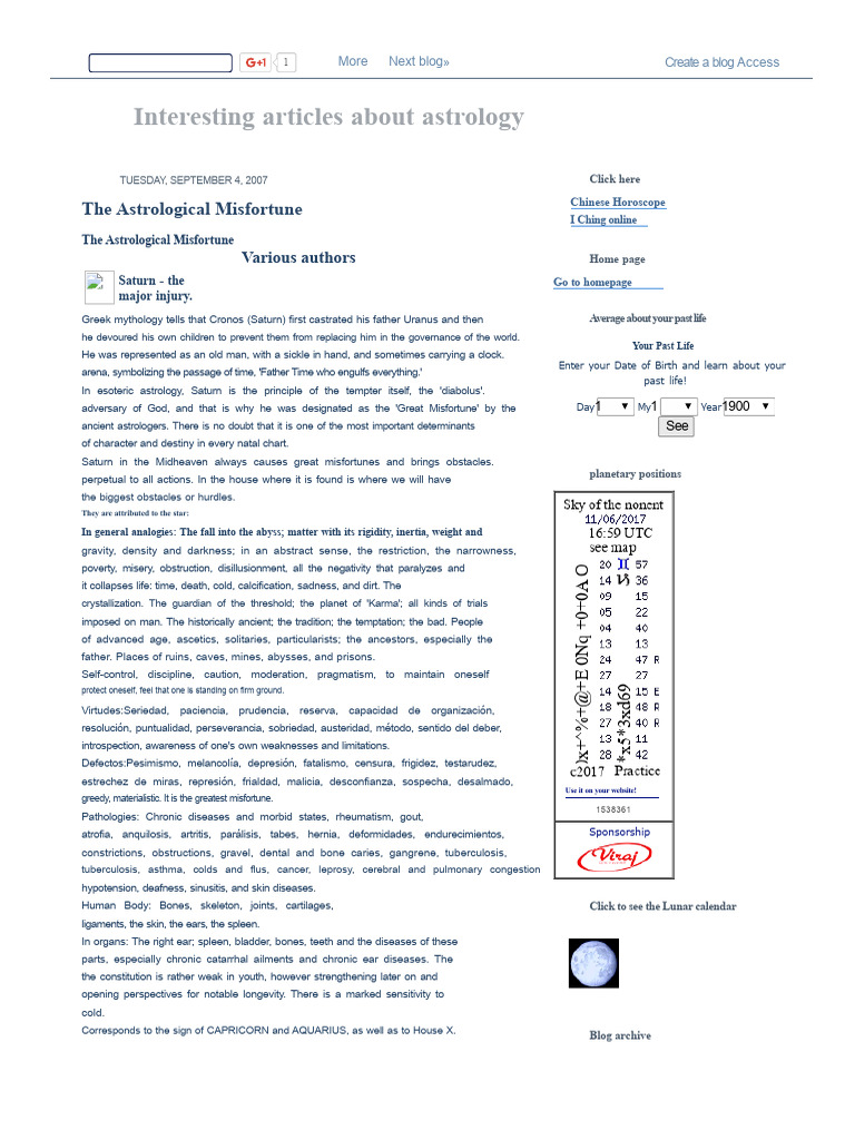 Ecliptic Longitude of the Ascendant Formula | PDF | Planets In ...
