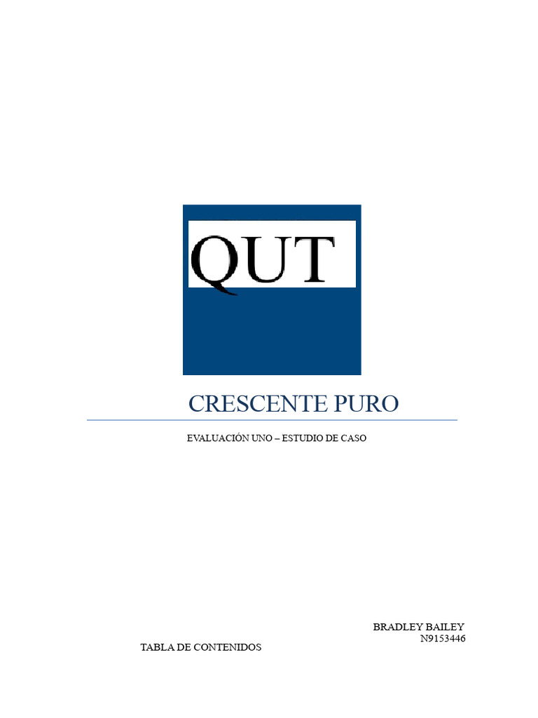 Estudio de Caso de Crescent Pure | PDF | Comportamiento | Mercado ...