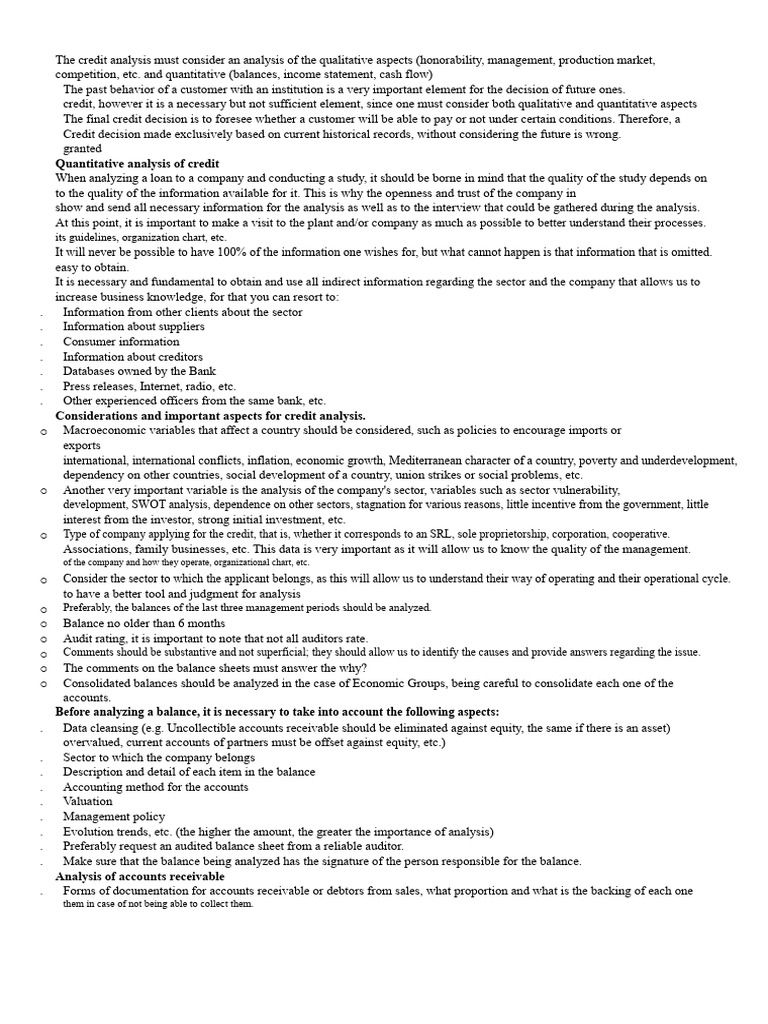 Qualitative and Quantitative Variables of Credit Risk | PDF | Swot Analysis | Entrepreneurship