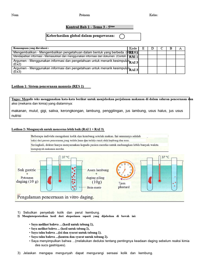 Kontrol - Ch1 - Th3 - V2 - 5e SVT | PDF