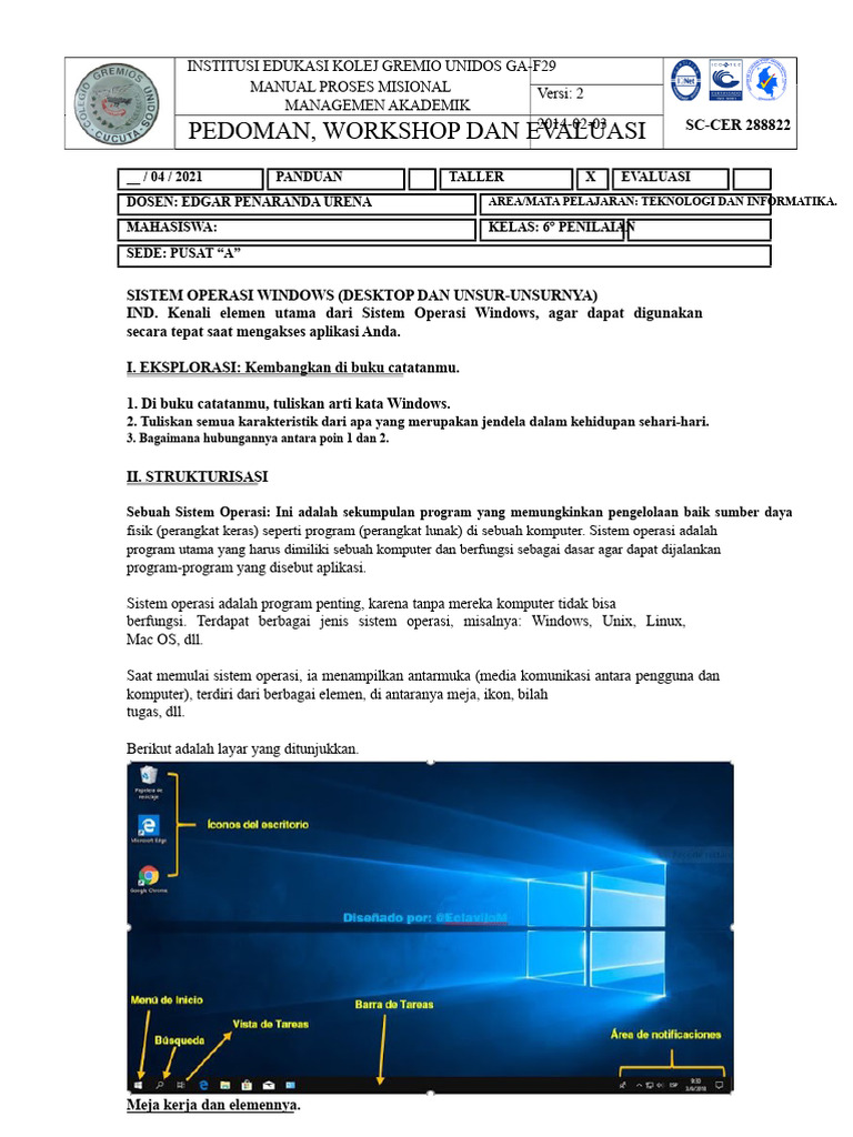 Panduan 4. Kelas Enam - Sistem Operasi Windows - Bidang Teknologi Dan Informatika - Edgar ...