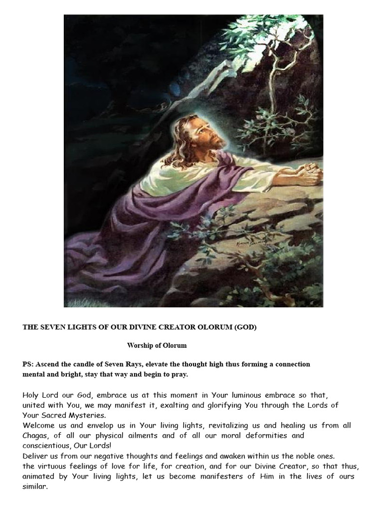 Divine Creator Olorum: Seven Lights Worship | PDF | Divinity | God