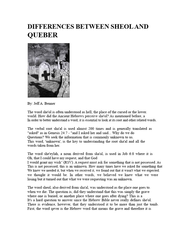 Differences Between Sheol and Queber | PDF | Religious Belief And Doctrine