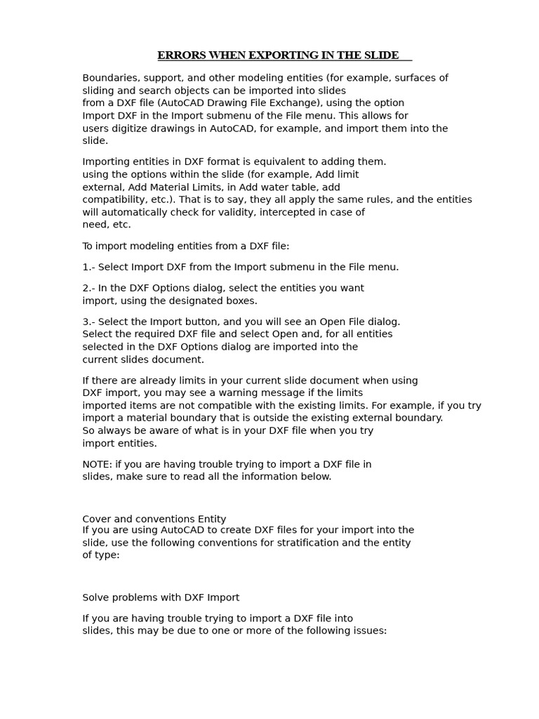 Solution To The Errors That Arise When Exporting in The Slide | PDF ...