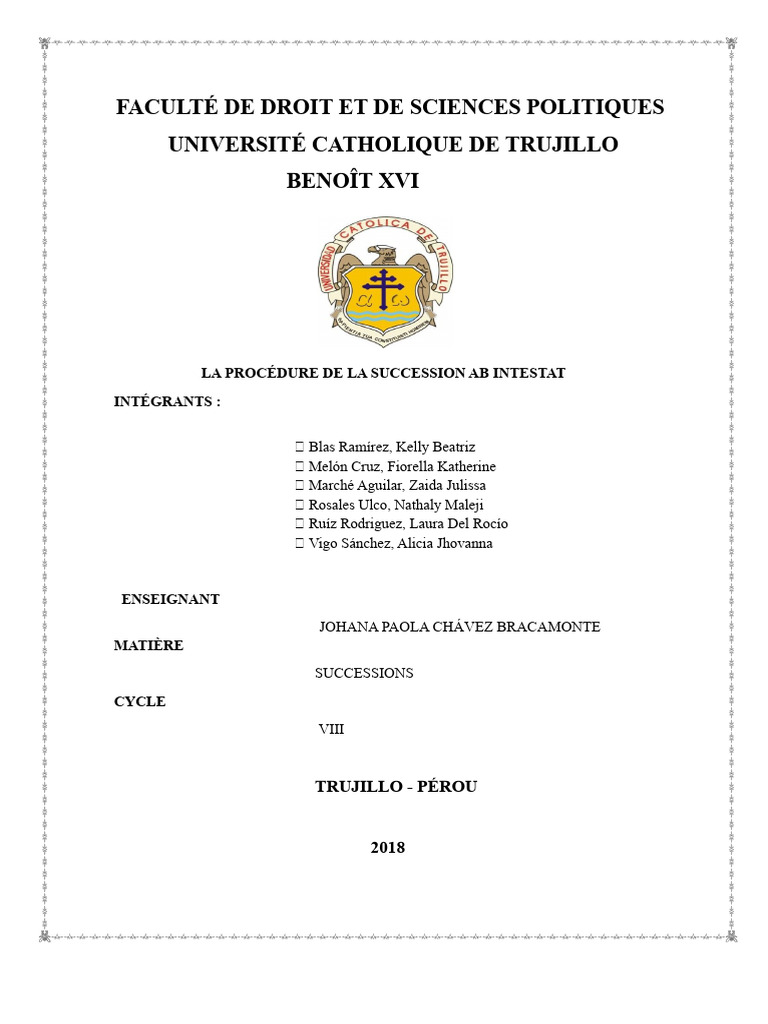 Succession Ab Intestat : Guide Pratique | PDF | Certificat de naissance ...