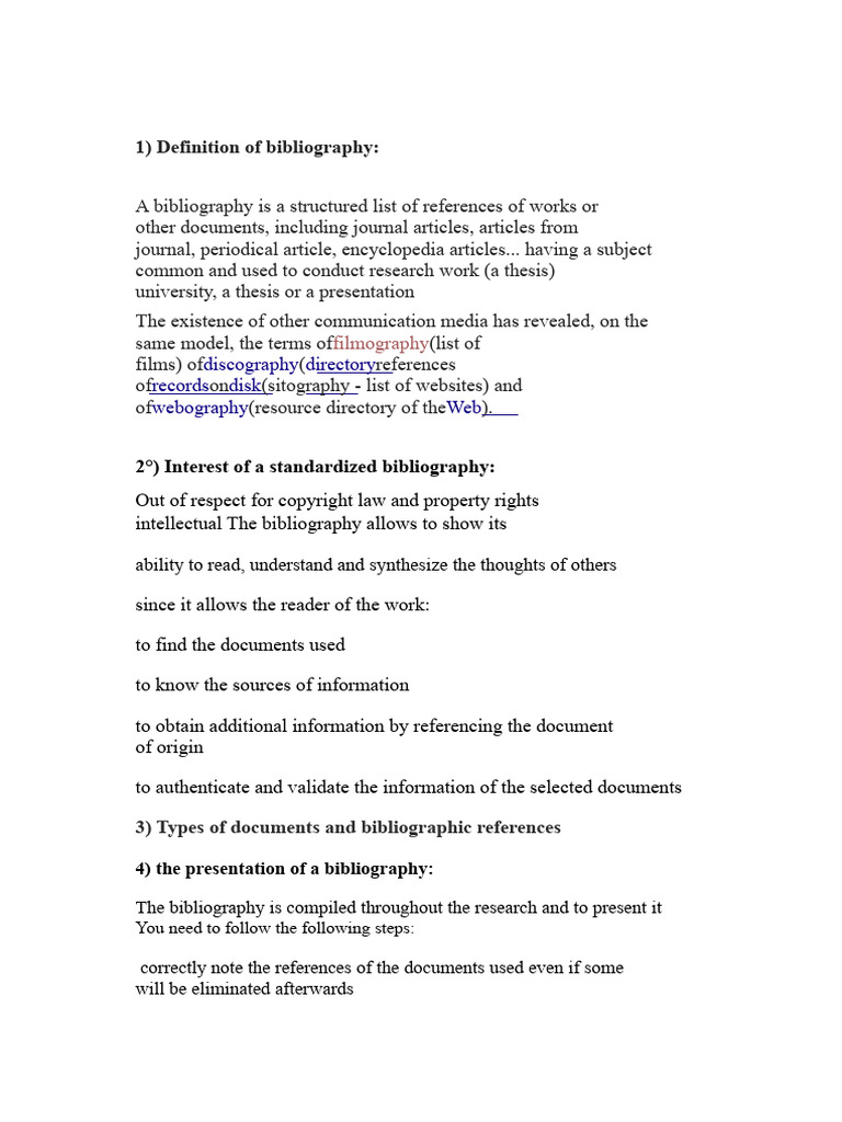 Definition of Bibliography | PDF | Bibliography
