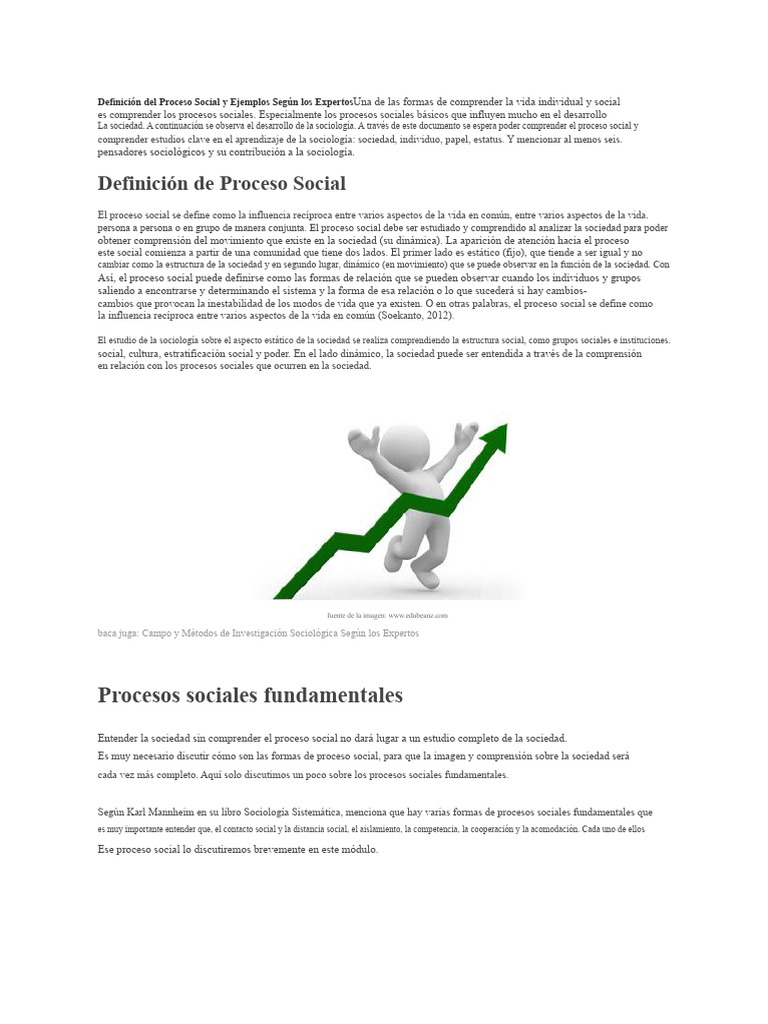 Definición y Ejemplos de Proceso Social | PDF | Sociología | Sociedad
