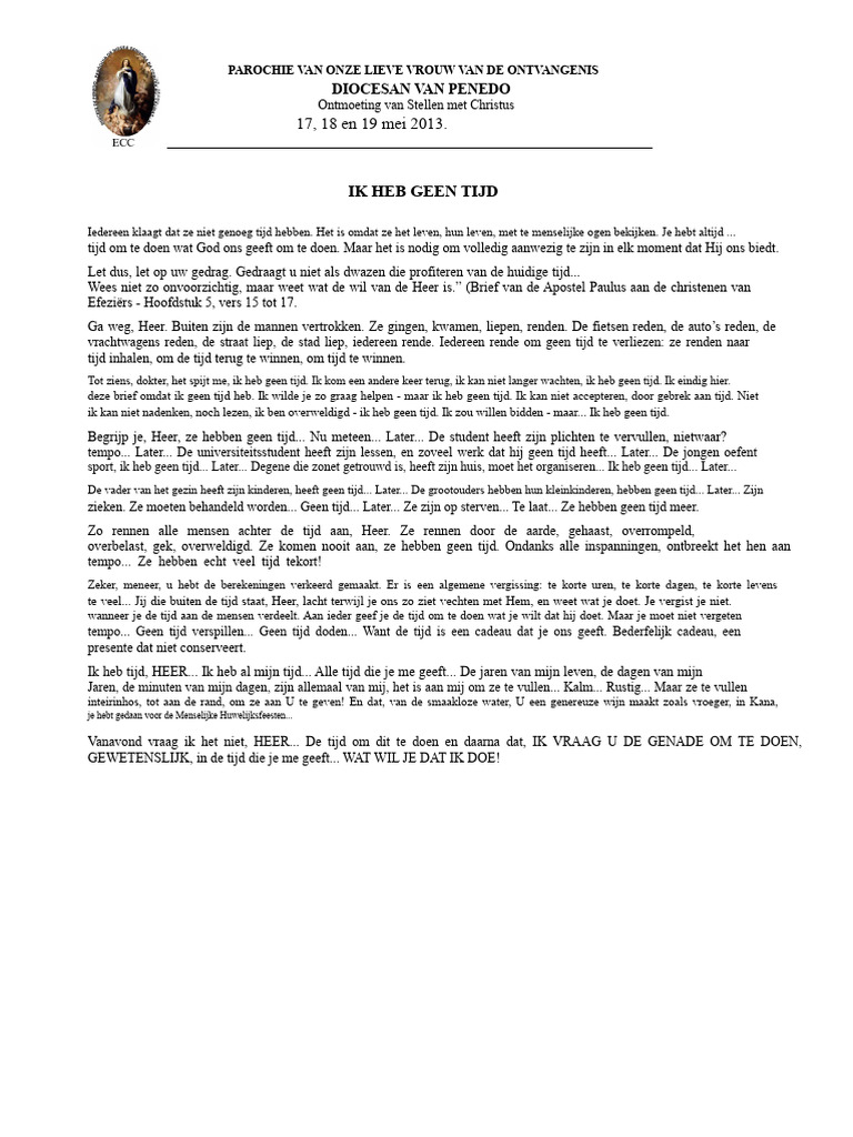 Ik Heb Geen Tijd | PDF