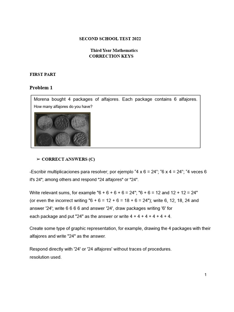 3rd - Keys To Mathematical Correction | PDF | Cuisine | Foods