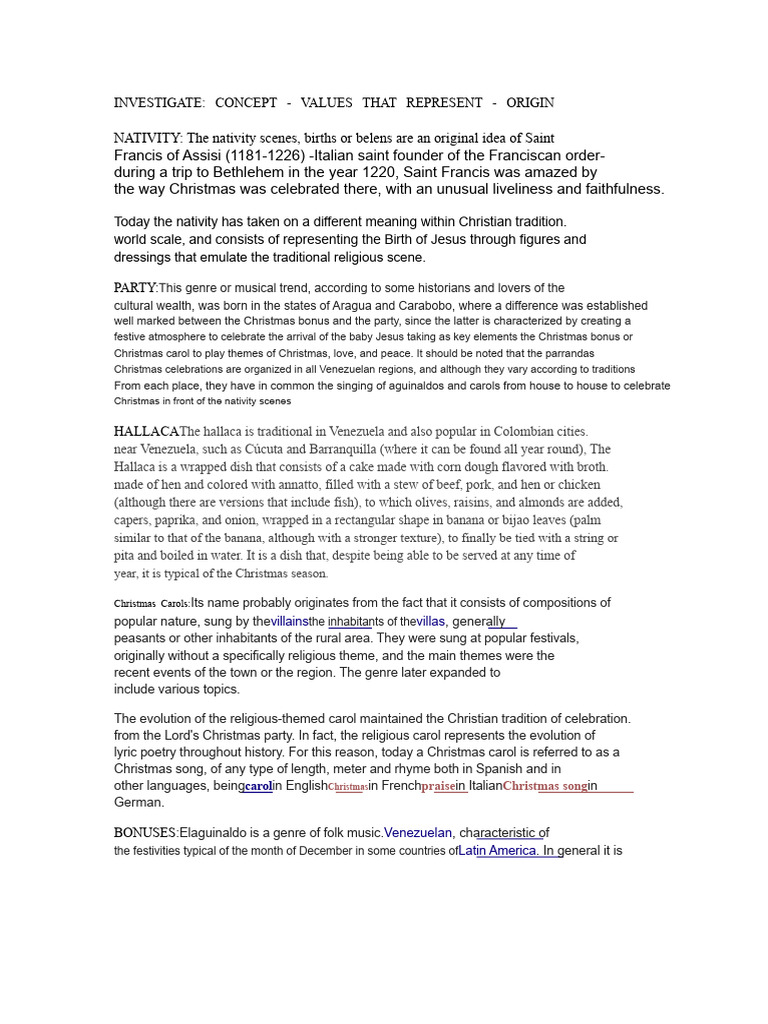 Research On The Nativity Scene | PDF