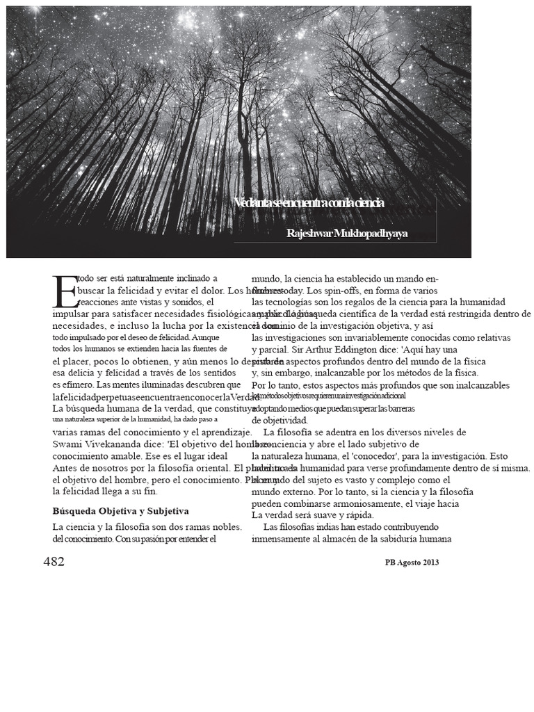 El Vedanta Se Encuentra Con La Ciencia | PDF | Advaita Vedanta | Vedanta