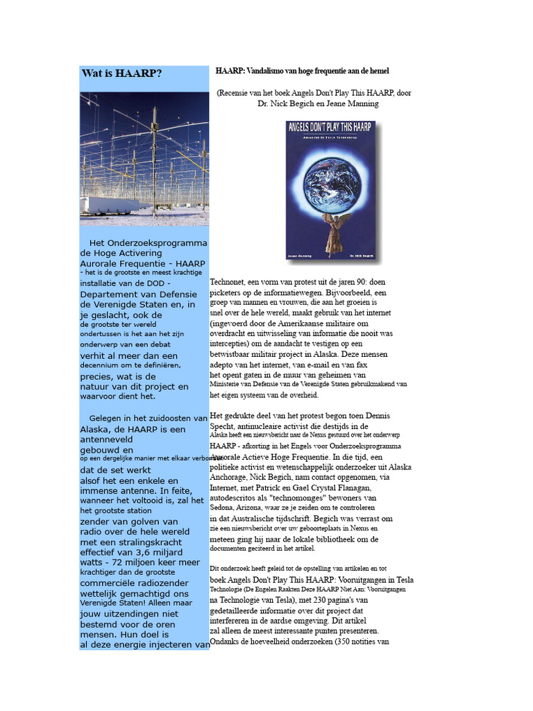 Wat Is HAARP? | PDF