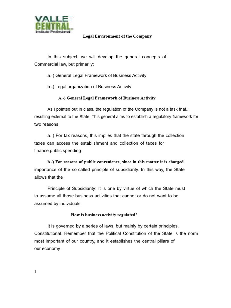 Legal Environment of The Company | PDF | Partnership | Corporations