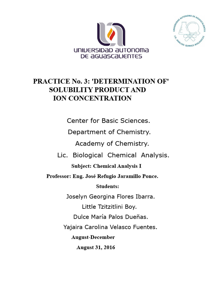 Solubility Product and Ion Concentration Analysis | PDF | Solubility ...