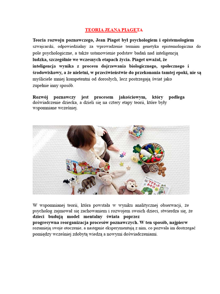 Teoria Jeana Piageta | PDF