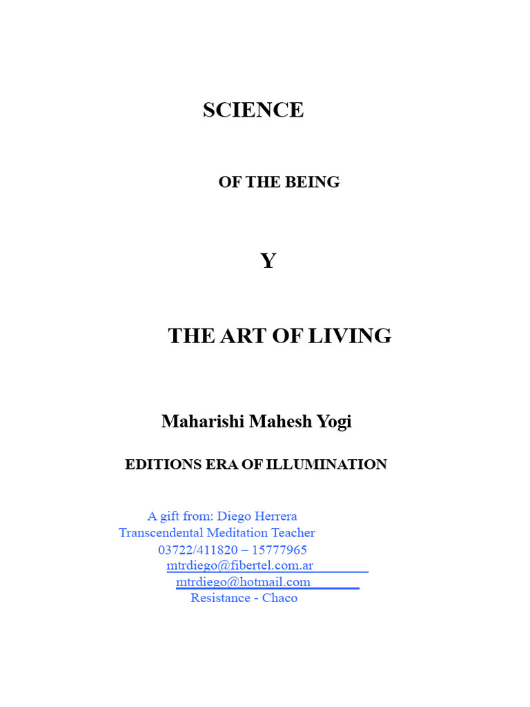 Science of Being and Art of Living | PDF | Brahman | Matter