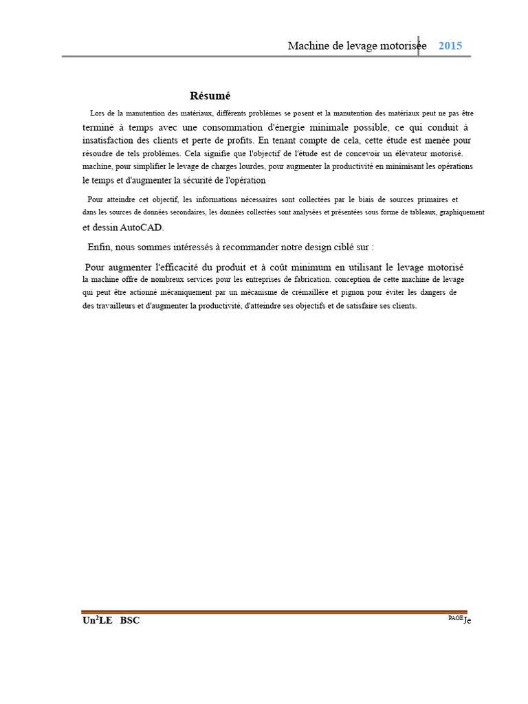 Machine de Levage Motorisée | PDF | Chariot élévateur | Ingénierie ...