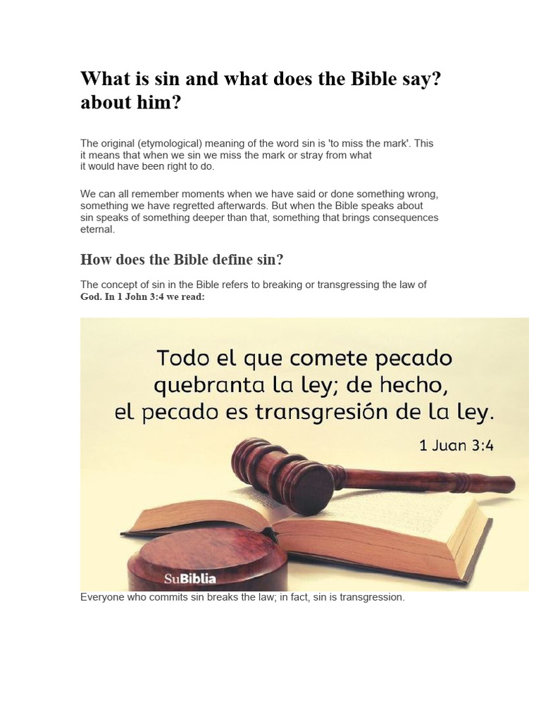 Understanding Sin in the Bible | PDF | Serpents In The Bible | Eve