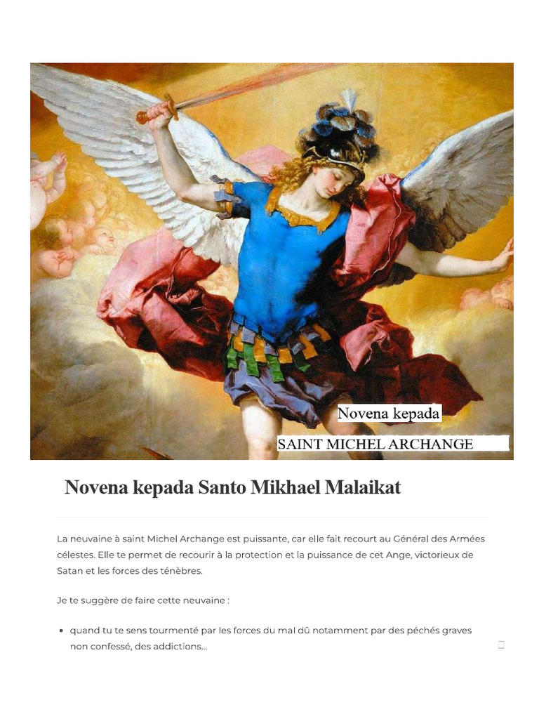 Panduan Novena Santo Mikhael | PDF