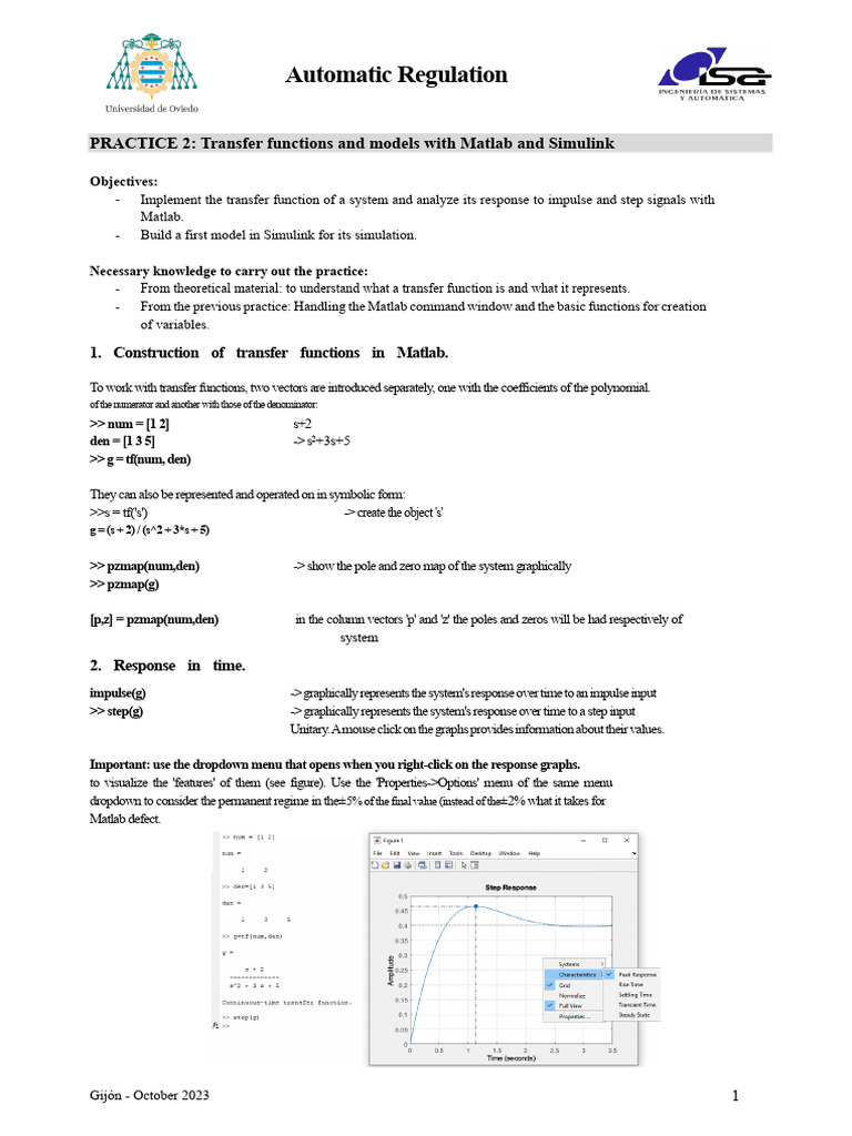 02-Transfer Functions - Simulink | PDF | Matlab | Function (Mathematics)