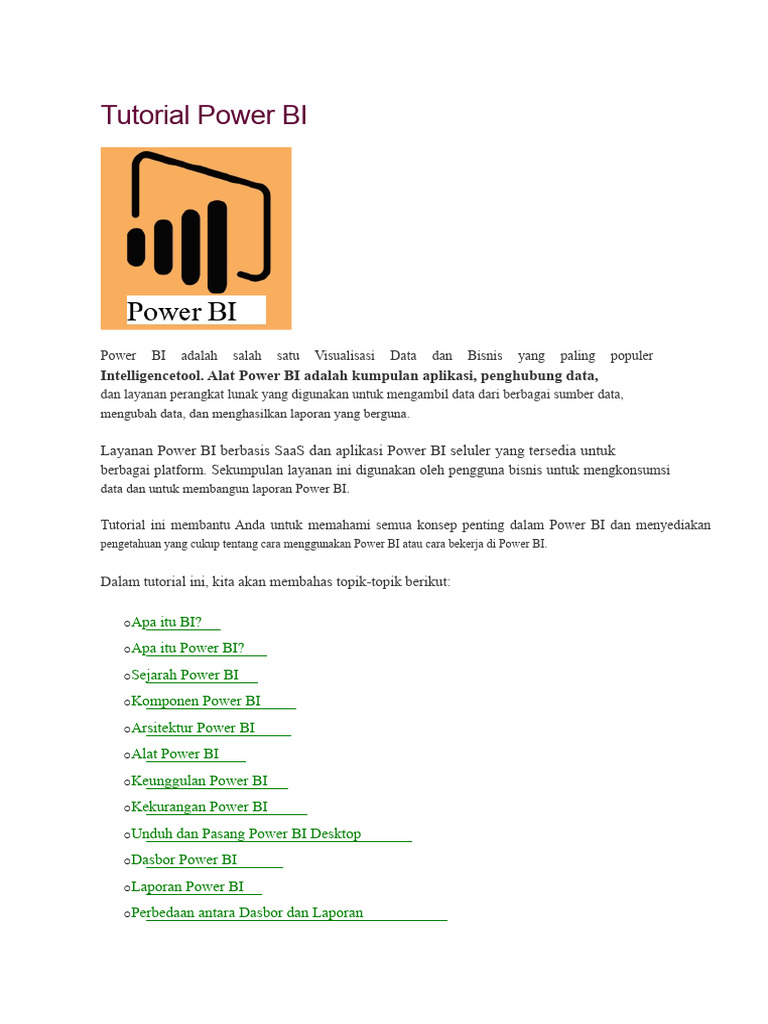 Tutorial Power BI | PDF