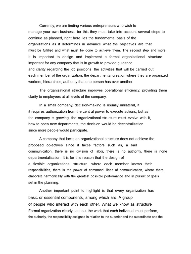 Essential Steps for Business Structure | PDF | Organizational Structure ...