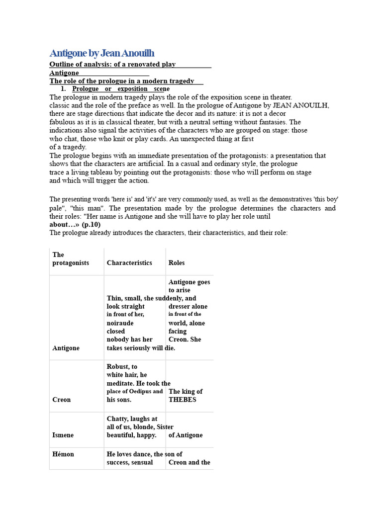 Antigone Important Analysis | PDF | Oedipus