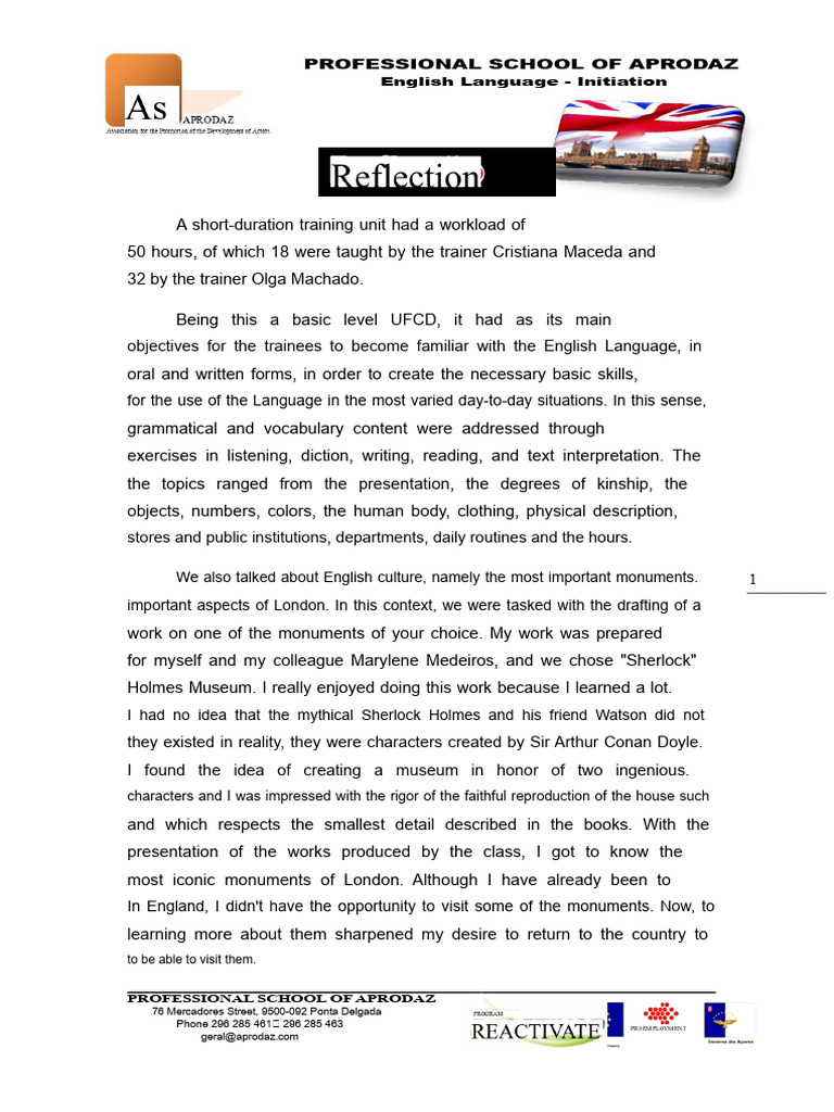 Reflection On English Language Initiation | PDF | Sherlock Holmes ...