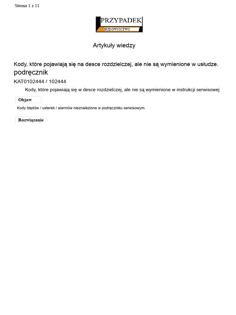 845B Kody Błędów PDF | PDF