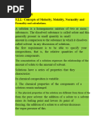 Molarity, Molality, Normality Guide | PDF