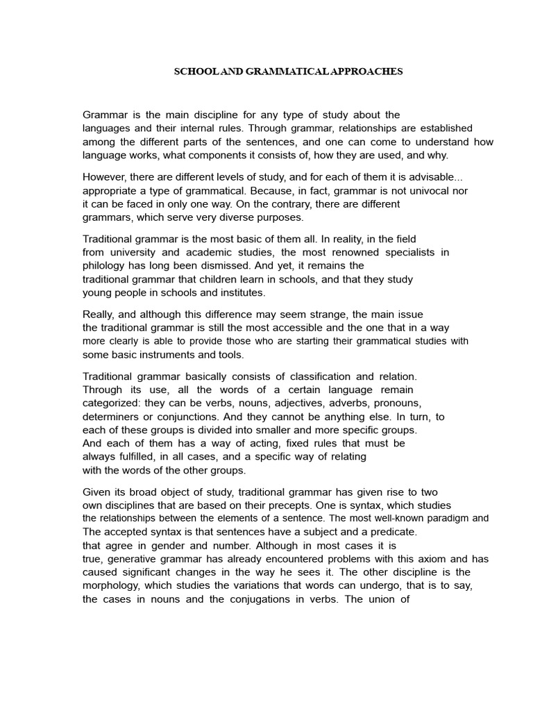 Grammar Approaches in Education | PDF | Syntax | Grammar