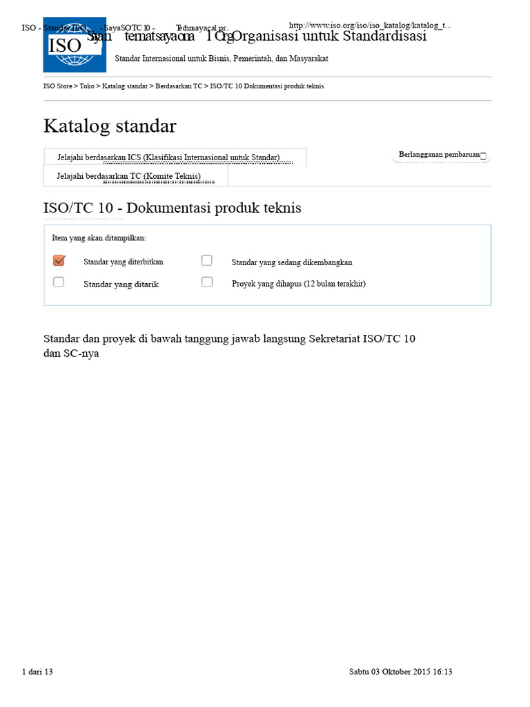 Standar ISO untuk Dokumentasi Teknik | PDF