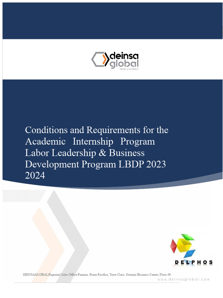 LBDP 2023-2024 Internship Requirements | PDF | Economies | Business